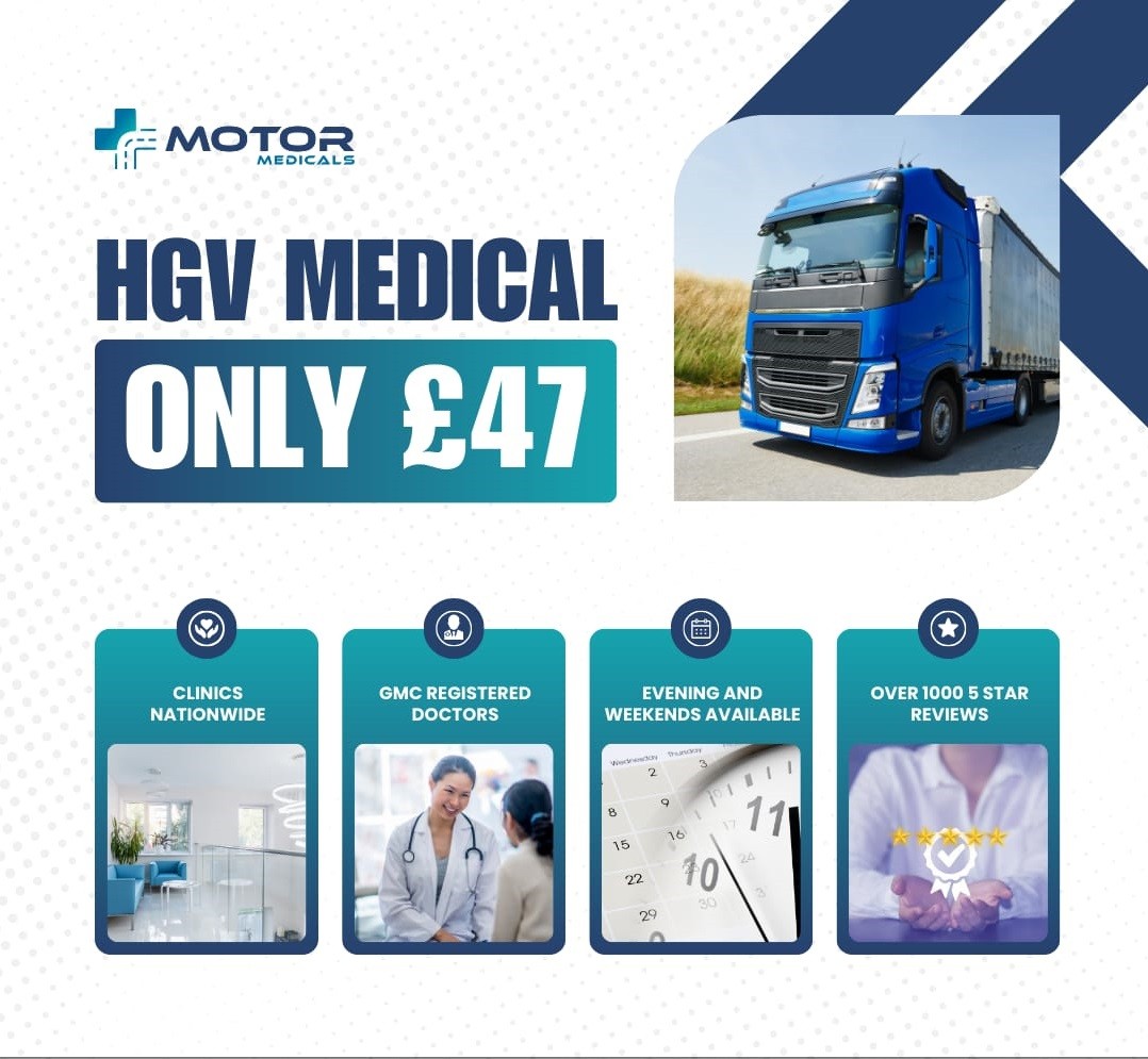 Driver Medicals Leeds | D4, HGV & Taxi Medicals | Motor Medicals Ltd